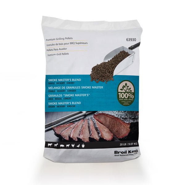 Broil King Smoke Master’s Blend Pellets | 20 lb Natural Wood BBQ Fuel ...